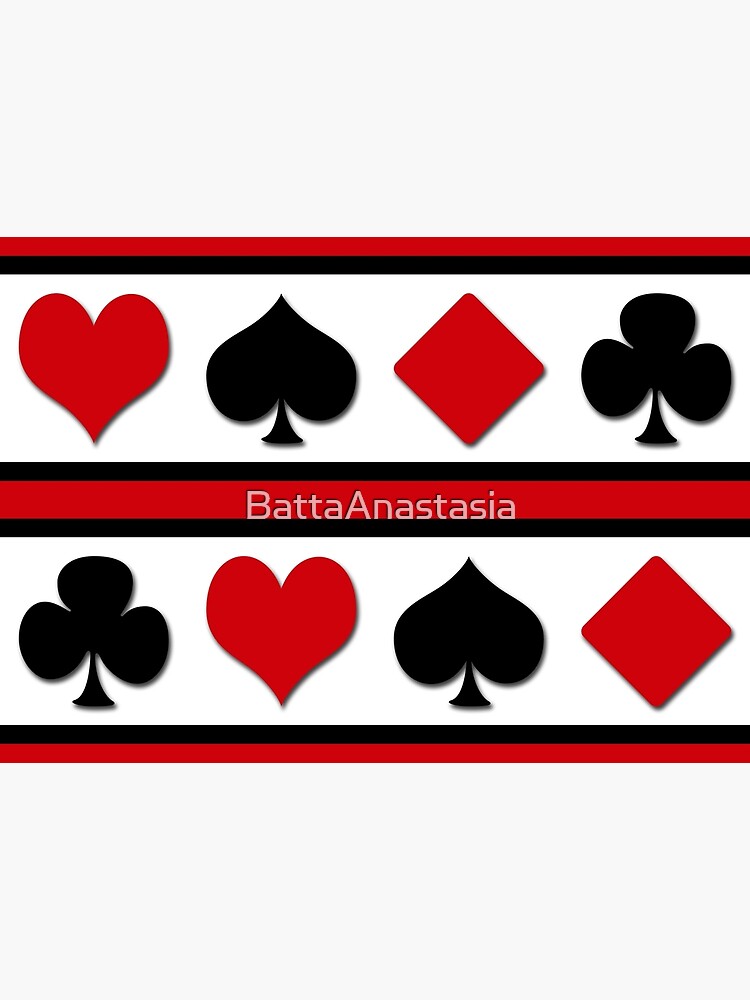 "Four card suits" Poster for Sale by BattaAnastasia | Redbubble