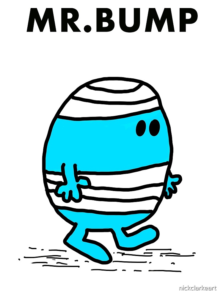 "Mr Bump from the Mr Men" Poster for Sale by nickclarkeart | Redbubble