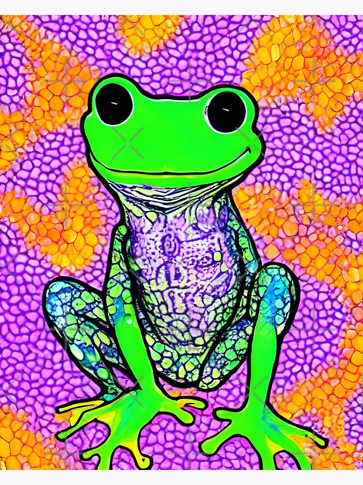 "Trippy Psychedelic Frog " Poster for Sale by winterswinner | Redbubble