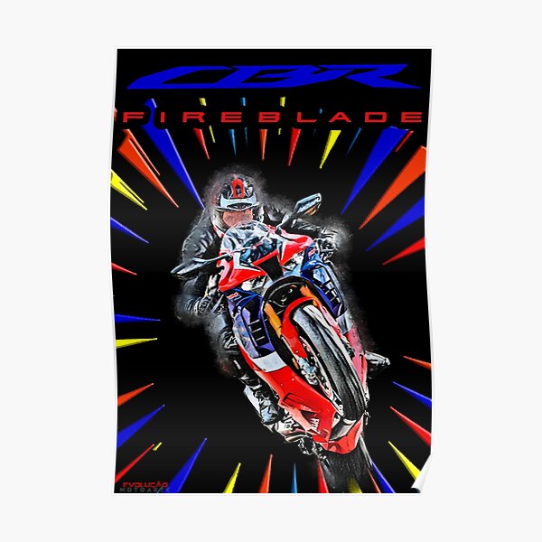 "Honda CBR 1000 RR R Fireblade 2022" Poster for Sale by Evomotoarte ...