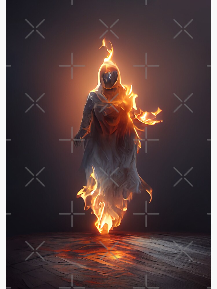 "Fire Ghoul" Sticker for Sale by MarkColeImaging | Redbubble