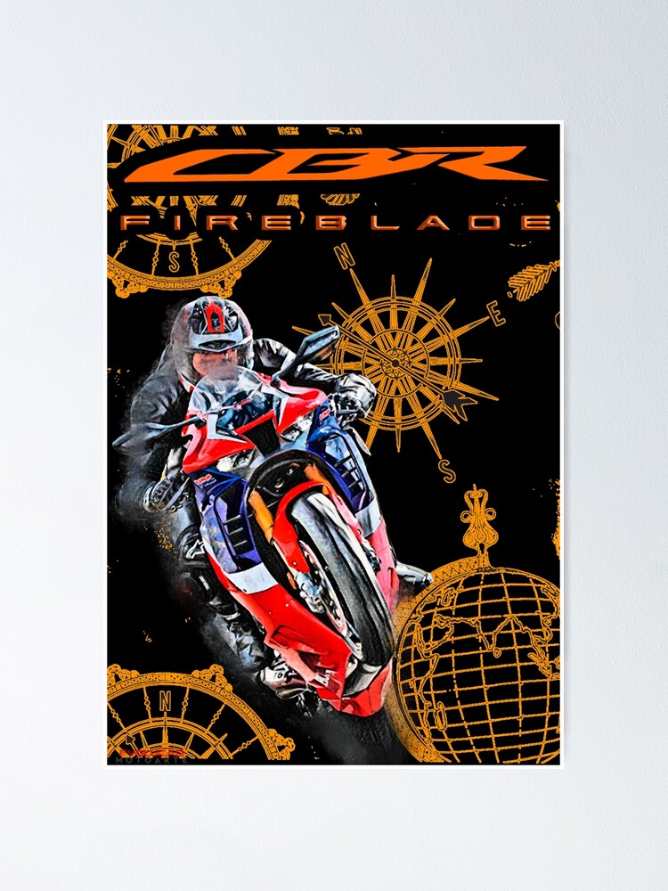 "CBR 1000 RR R Fireblade SBK" Poster for Sale by Evomotoarte | Redbubble
