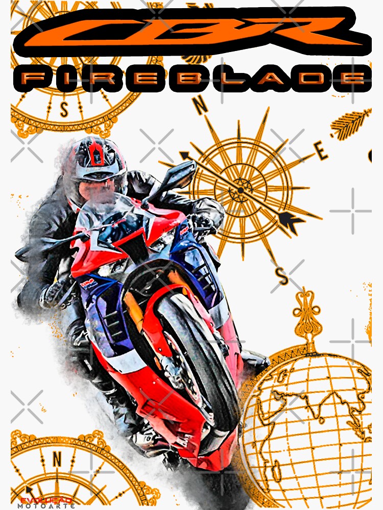 "CBR 1000 RR R Fireblade SBK" Sticker for Sale by Evomotoarte | Redbubble