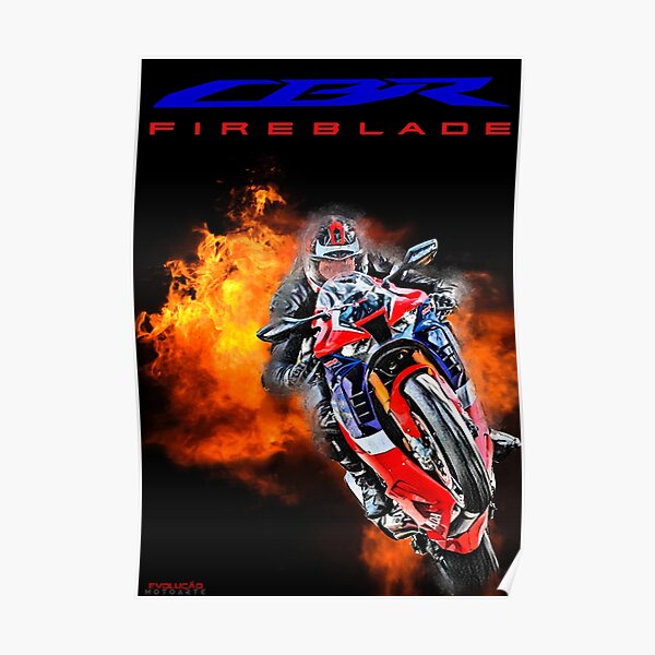 "CBR 1000 RR R Fireblade Whelling" Poster for Sale by Evomotoarte ...