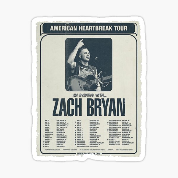 "Zach Bryan Zach Bryan retro" Sticker for Sale by EugeneCousin | Redbubble