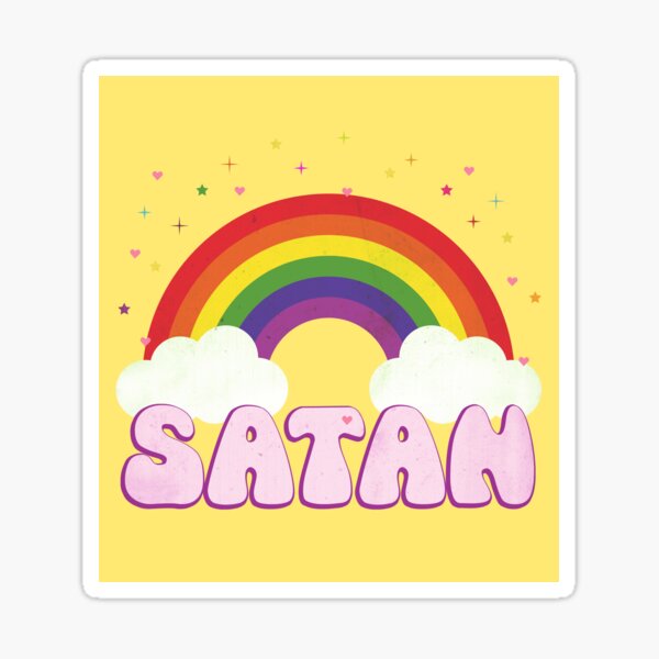 "Rainbow Satan" Sticker by Plan8 | Redbubble