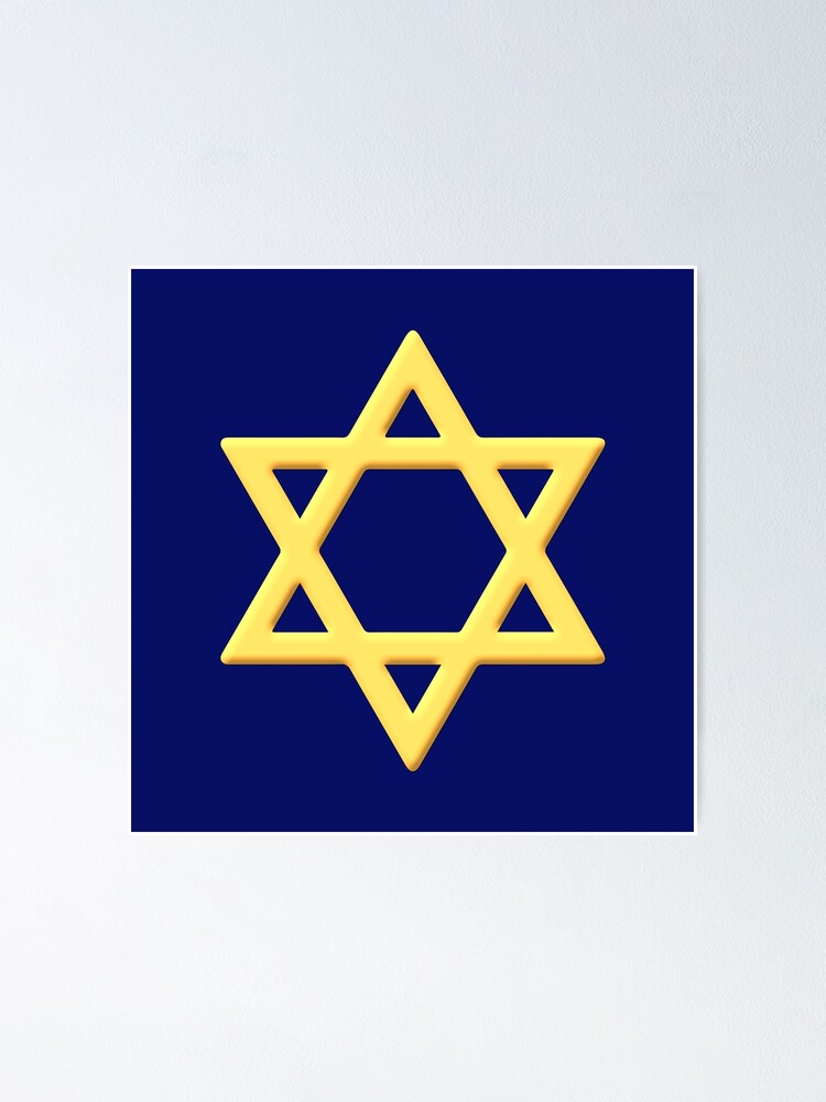 Póster «Golden Star of David, judaísmo, judío y símbolo de Israel» de ...