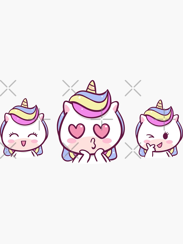 "emotions unicorn" Sticker for Sale by BegumsArt | Redbubble