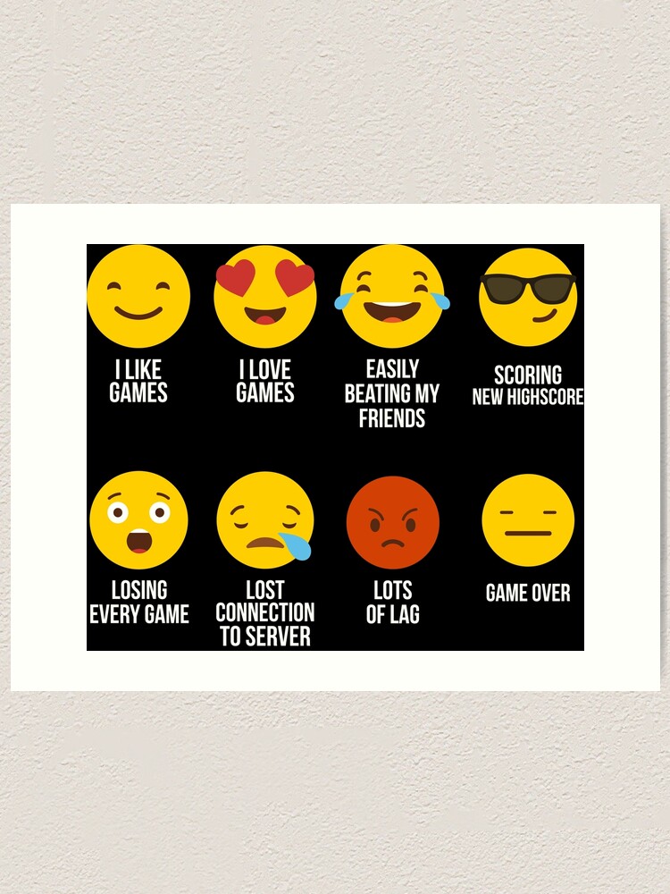 "Video Game Emojis - Emoticons" Art Print for Sale by zcecmza | Redbubble