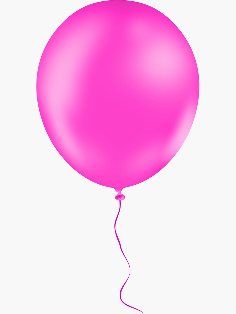 "Pink balloon" Sticker for Sale by Zip-Zup | Redbubble
