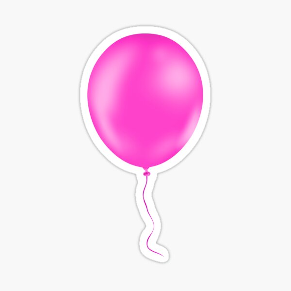 "Pink balloon" Sticker for Sale by Zip-Zup | Redbubble
