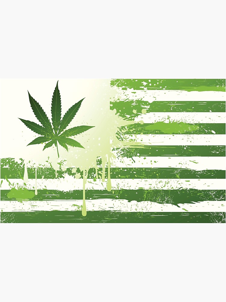 "USA Weed Flag" Art Print by Fleweer | Redbubble