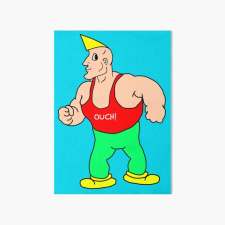 "Chad meme powerlifter strongman 1930's cartoon" Art Board Print for ...