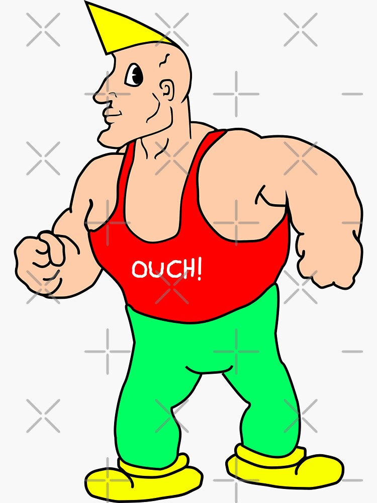 "Chad meme powerlifter strongman 1930's cartoon" Sticker for Sale by ...