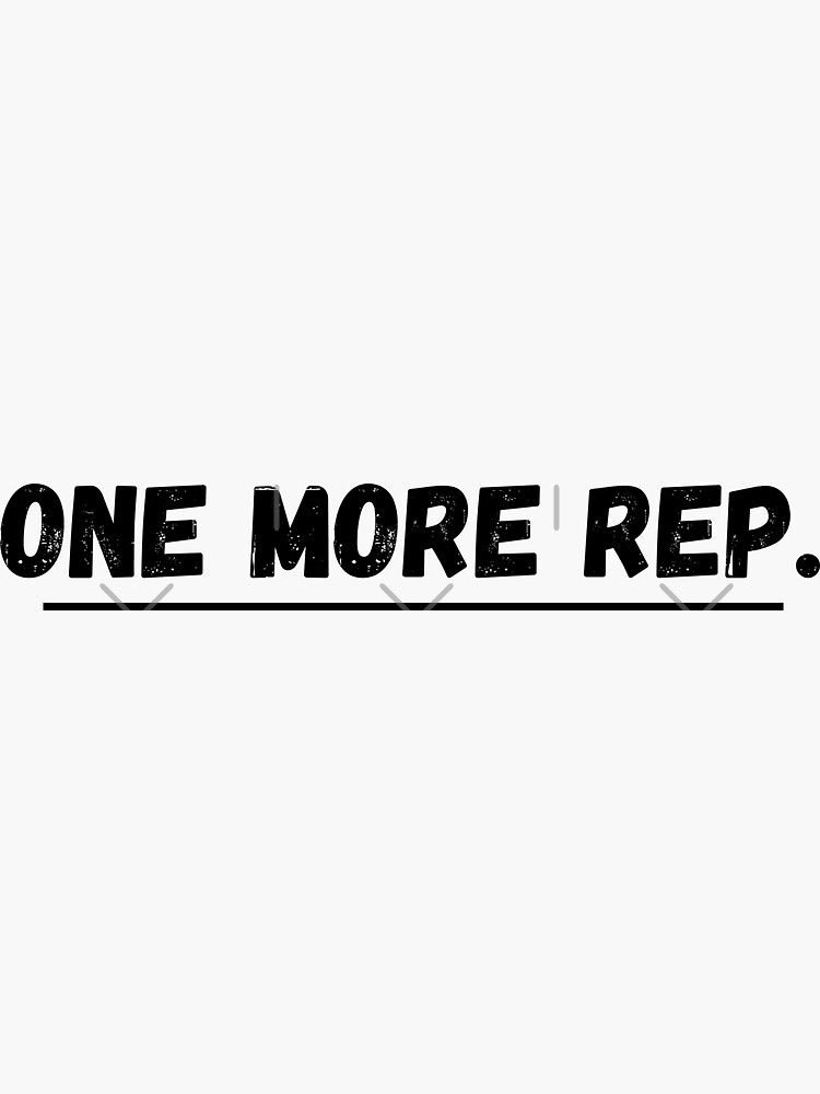 "One more rep | funny gym" Sticker for Sale by moe-design-s | Redbubble