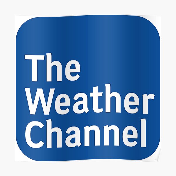 "The Weather Channel logo design blue and white - II" Poster for Sale ...