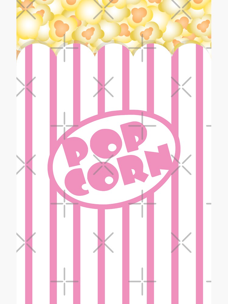 "Pastel Pink Popcorn" Sticker for Sale by floralinferno | Redbubble