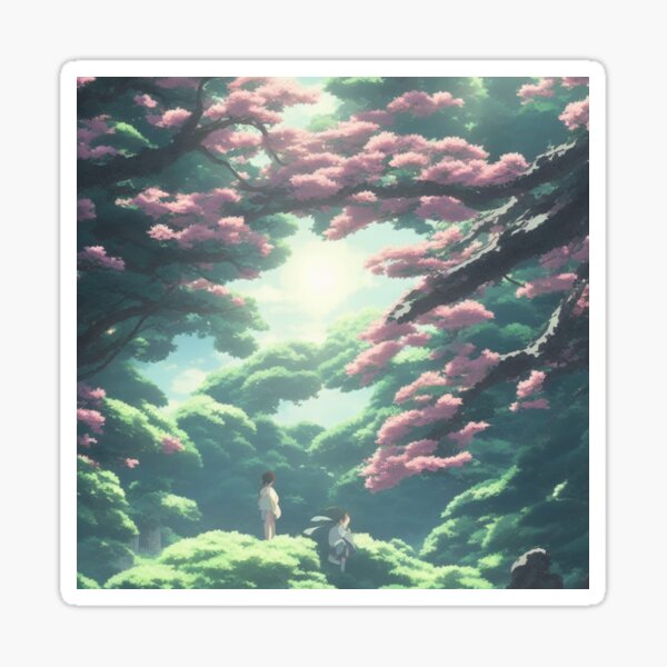 "japanese landscape" Sticker for Sale by arte-creation | Redbubble