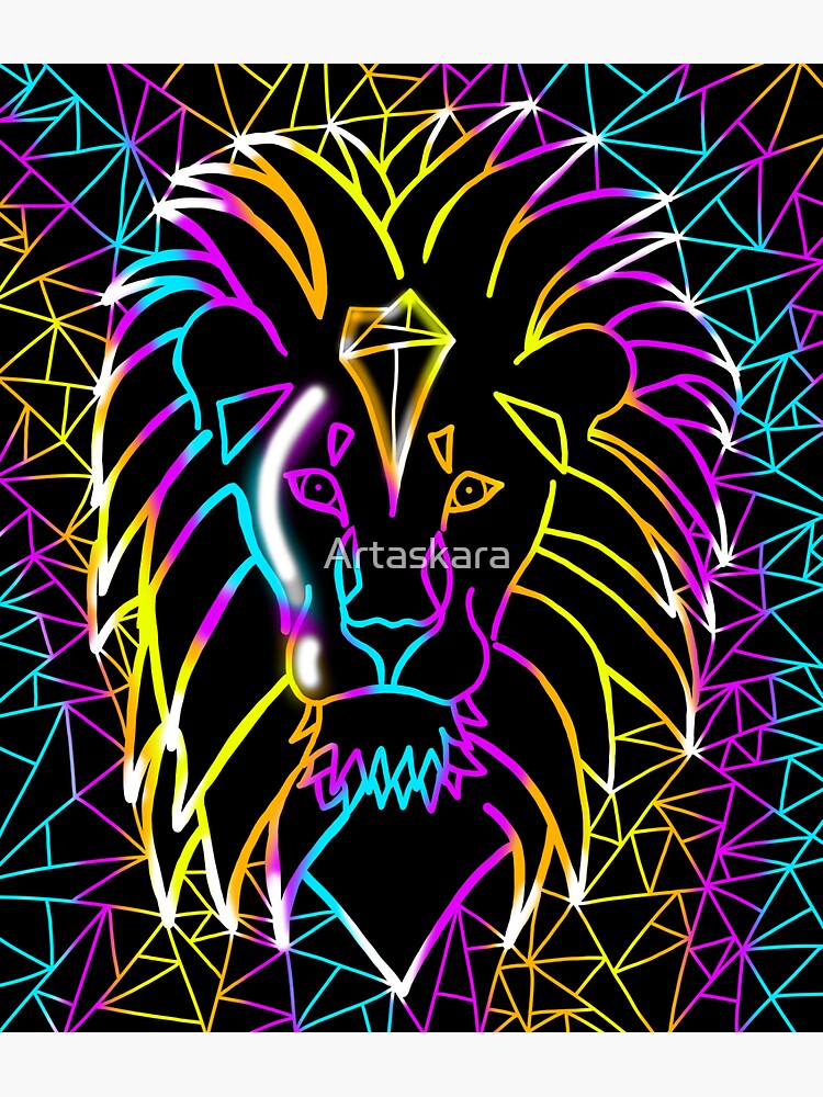 "Light of Infinity - Lion" Sticker for Sale by Artaskara | Redbubble