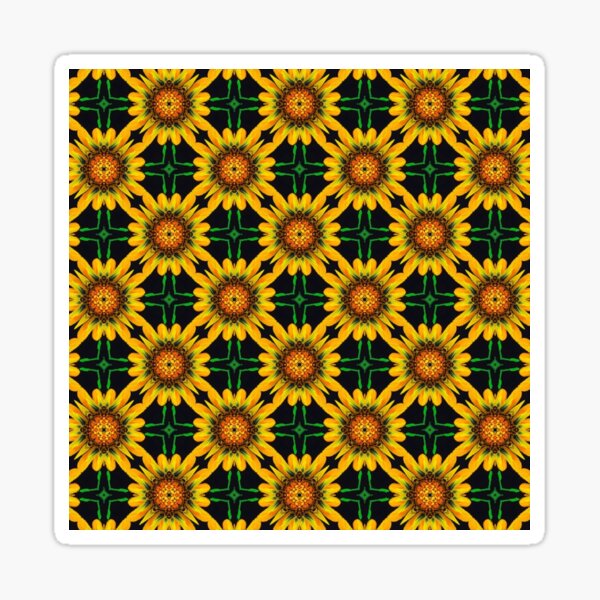 "sunflower lattice" Sticker for Sale by ritusdesigns | Redbubble