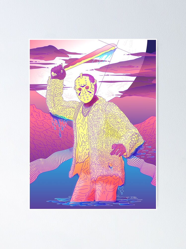 "Jason Voorhees - Hypercolour" Poster for Sale by Dimension13 | Redbubble