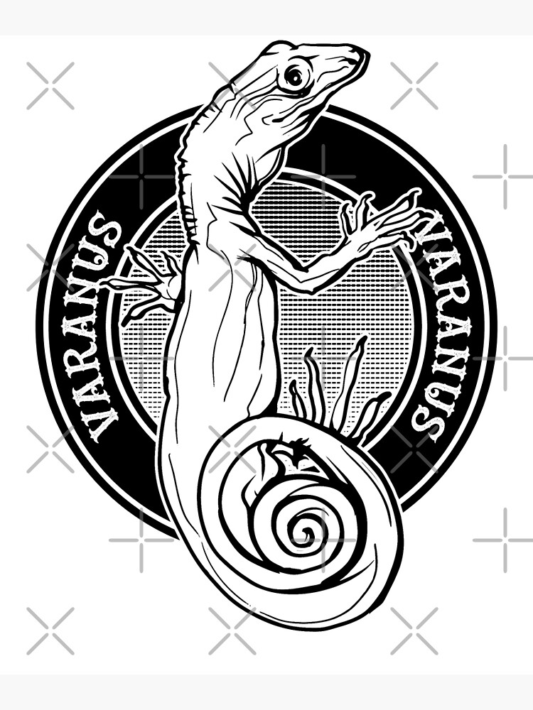 "Monitor Lizard Tattoo Reptile Varanus" Poster for Sale by JRRTs ...