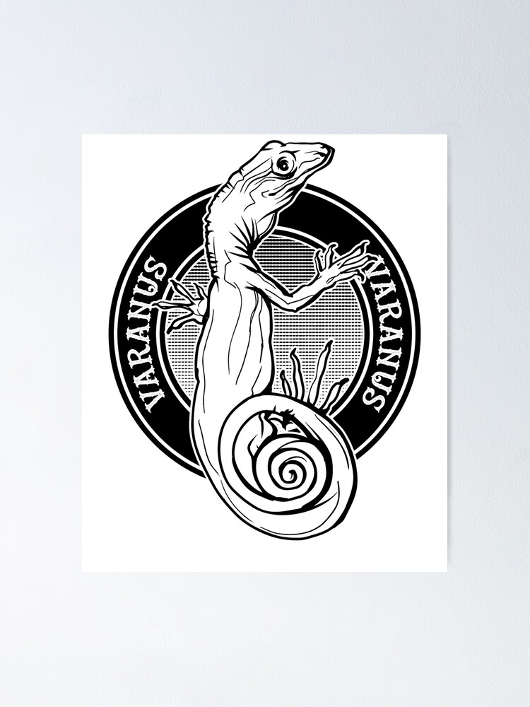 "Monitor Lizard Tattoo Reptile Varanus" Poster for Sale by JRRTs ...