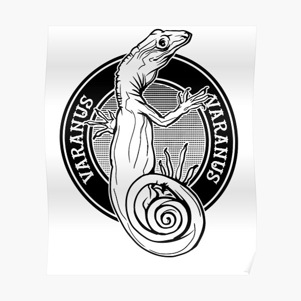 "Monitor Lizard Tattoo Reptile Varanus" Poster for Sale by JRRTs ...
