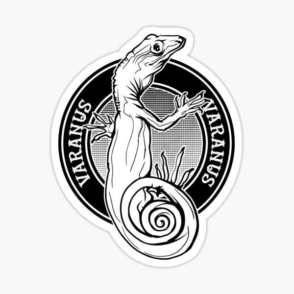 "Monitor Lizard Tattoo Reptile Varanus" Sticker for Sale by JRRTs ...