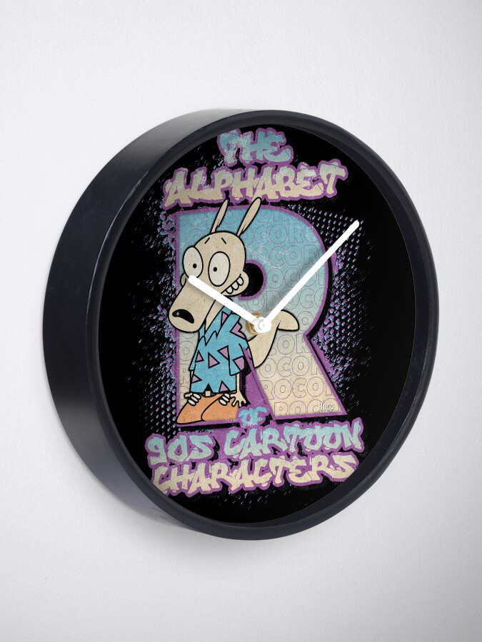 Reloj «El alfabeto de los personajes de dibujos animados de los 90 La ...