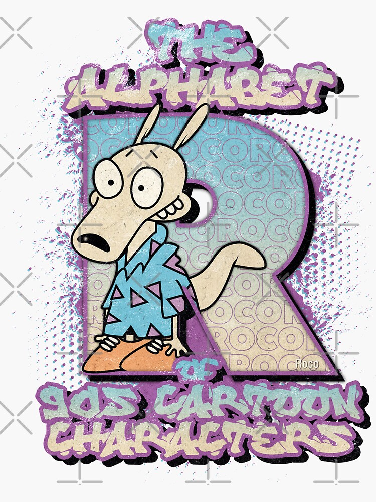 "The Alphabet of 90s Cartoon Characters Letter R is for Roco" Sticker ...