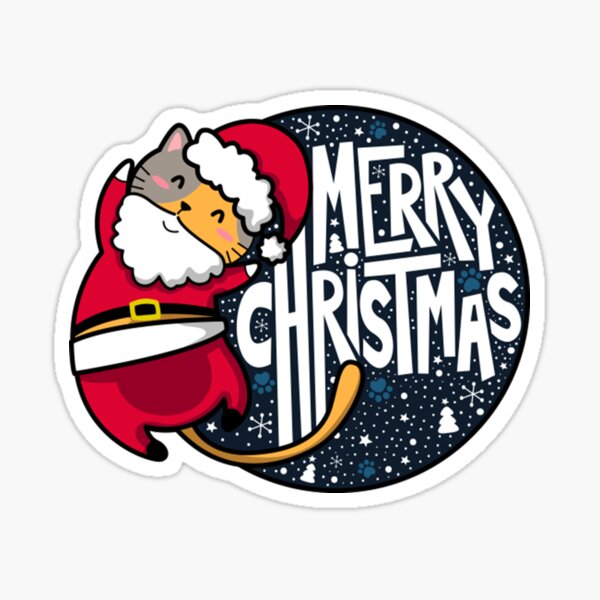 "Merry Christmas Santa" Sticker for Sale by lillieiscju | Redbubble