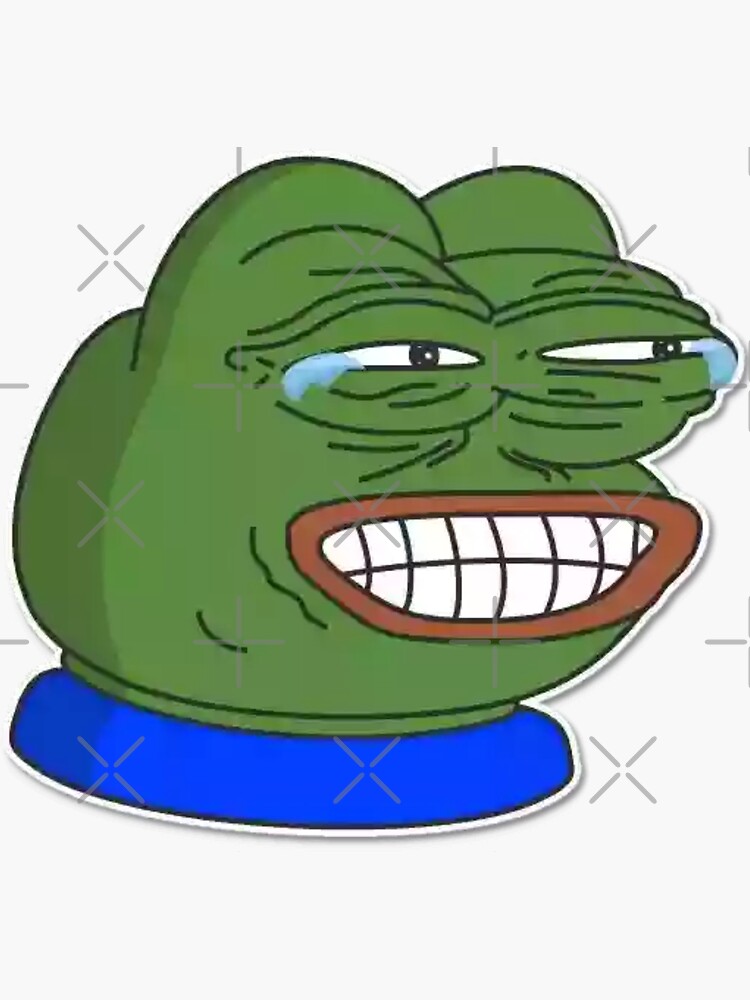 "Pepe The Frog - Tears of Laughter" Sticker for Sale by Tobster01 ...