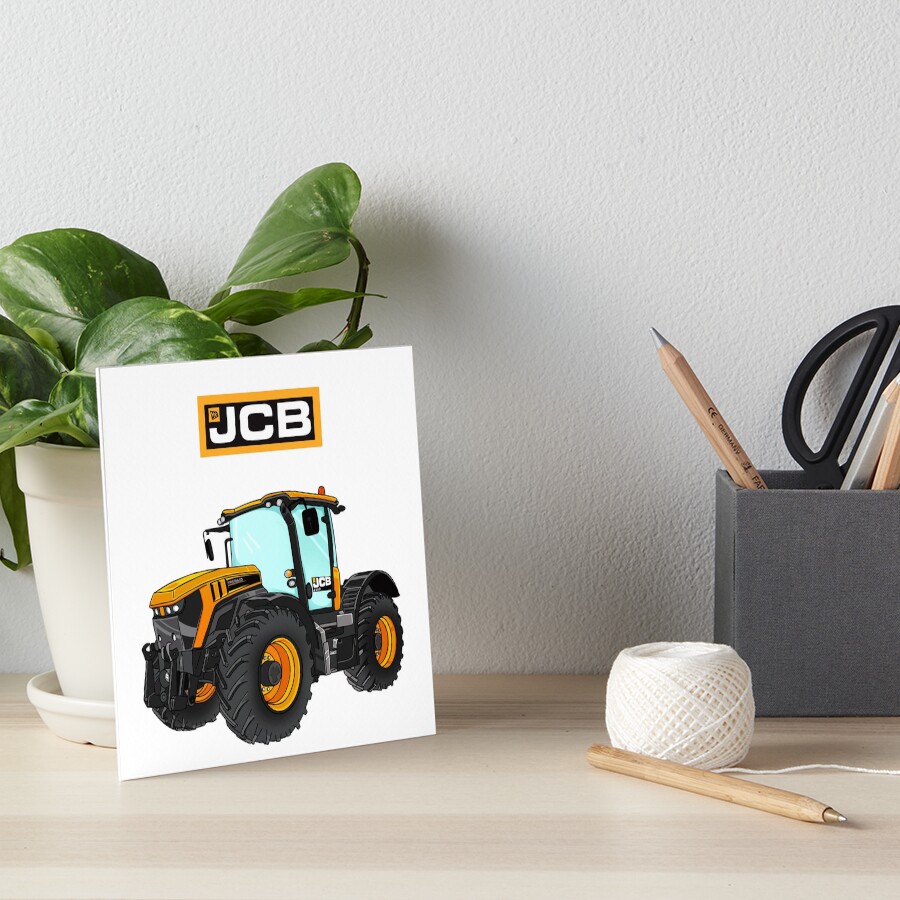 "JCB Tractor Yellow Tractor" Art Board Print for Sale by Neebotha ...