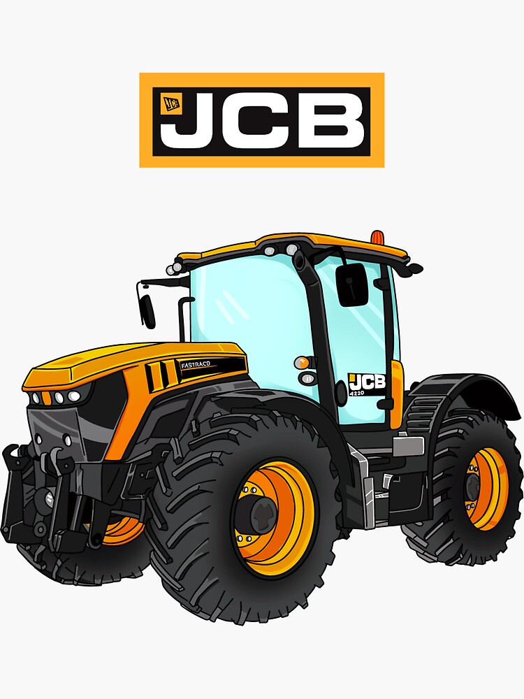 "JCB Tractor Yellow Tractor" Sticker for Sale by Neebotha | Redbubble