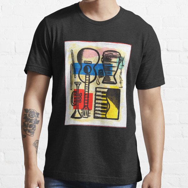 "Music Instruments and Cassette tape - oil painting" T-shirt for Sale ...