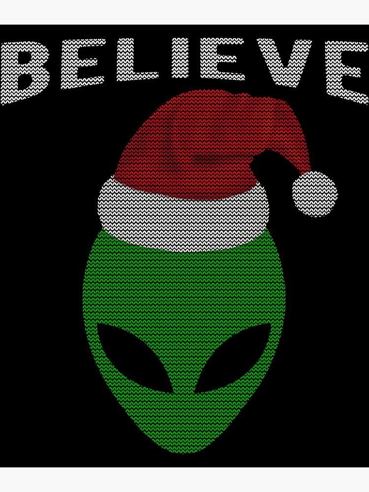 "Cute Christmas Style Alien Santa" Poster for Sale by Potteigerevva ...