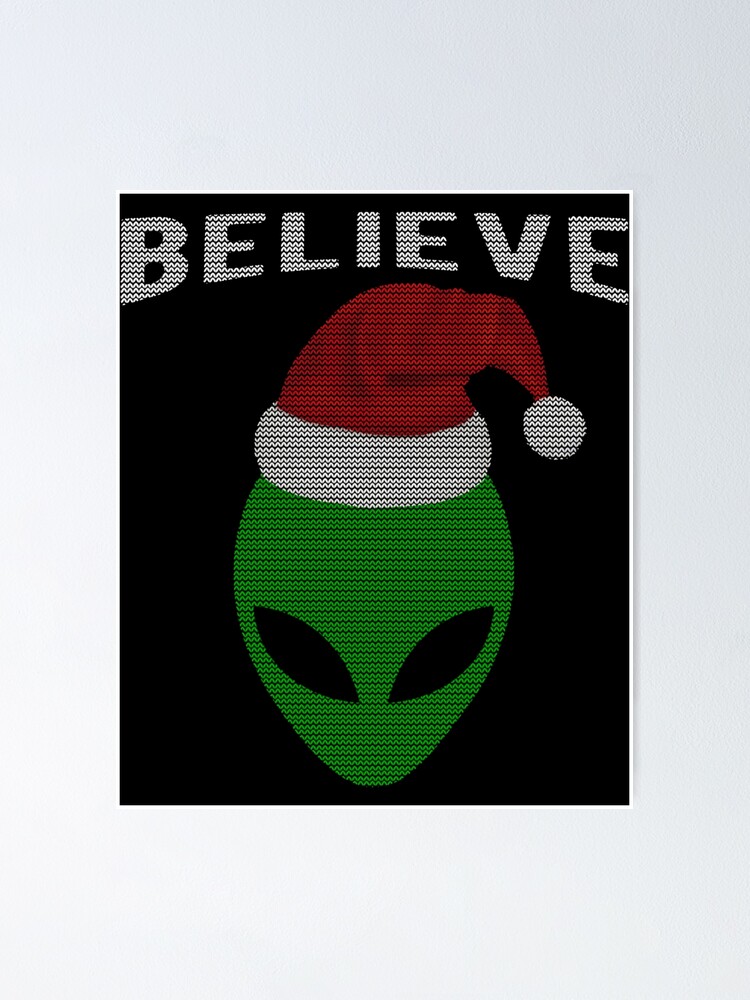 "Cute Christmas Style Alien Santa" Poster for Sale by Potteigerevva ...