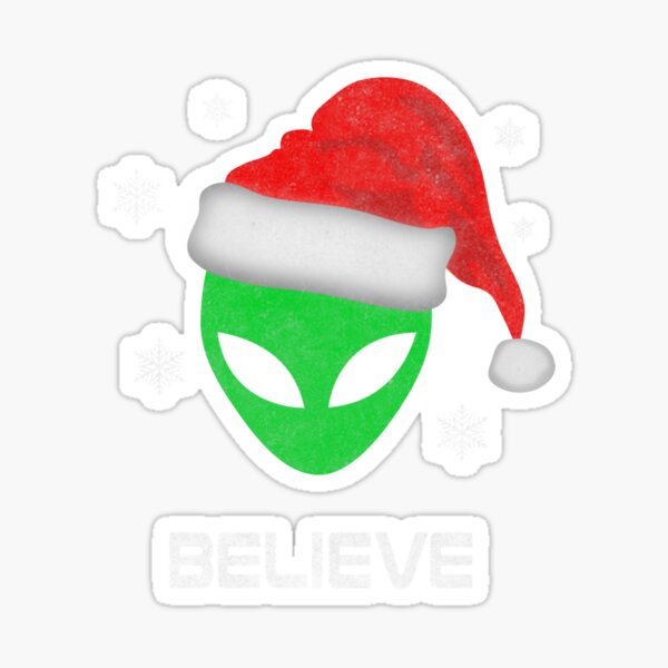 "Funny Alien Santa Christmas" Sticker for Sale by Potteigerevva | Redbubble
