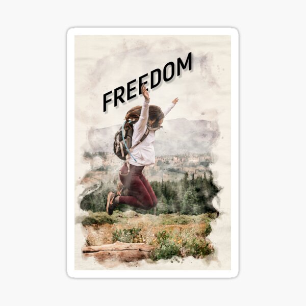 "freedom" Sticker for Sale by Design-shop-387 | Redbubble