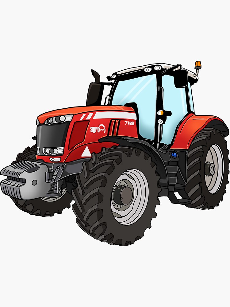 "Tractor Red Tractor" Sticker for Sale by Neebotha | Redbubble