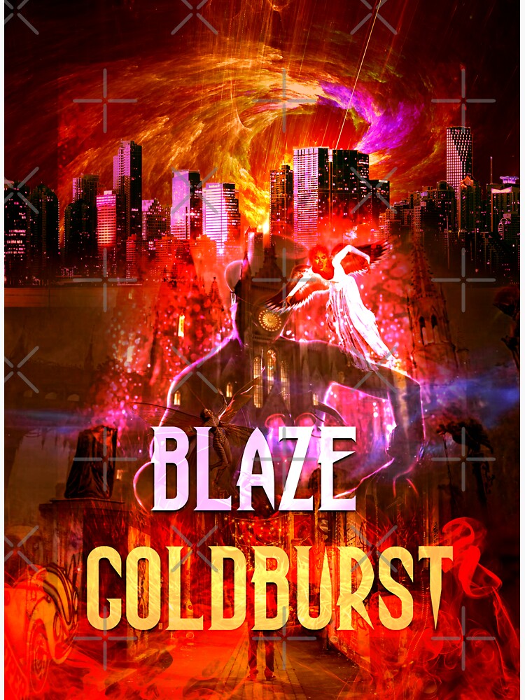 "Blaze Goldburst Thriller Fantasy Power Superpowers" Sticker for Sale by blazegoldburst | Redbubble