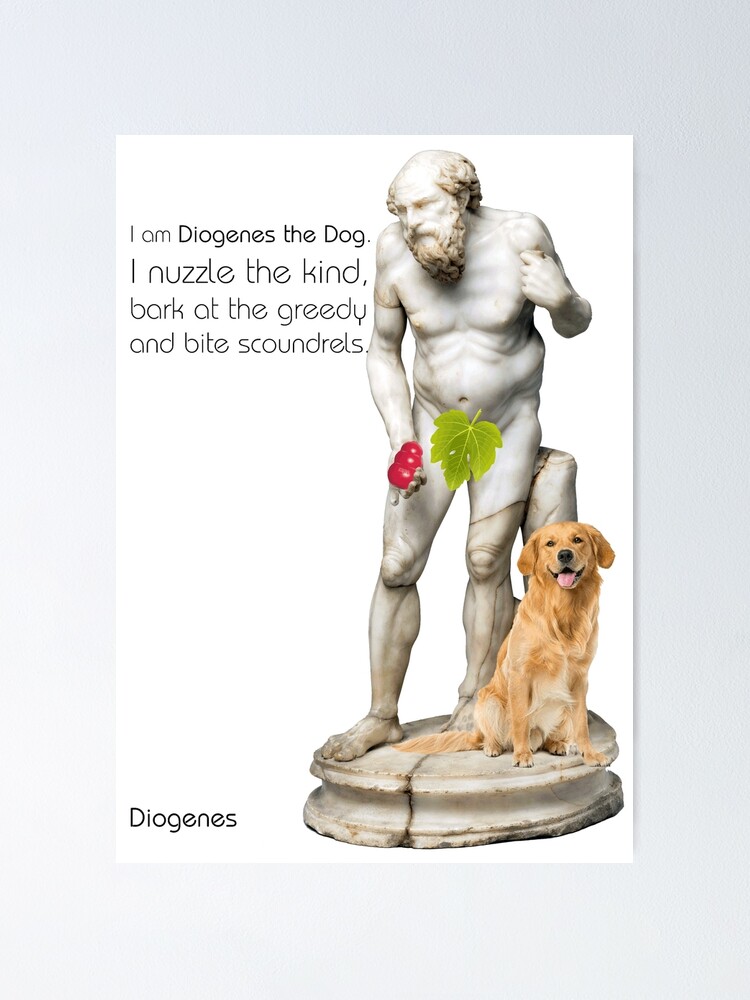 "Diogenes the Dog" Poster for Sale by OvisNigra | Redbubble