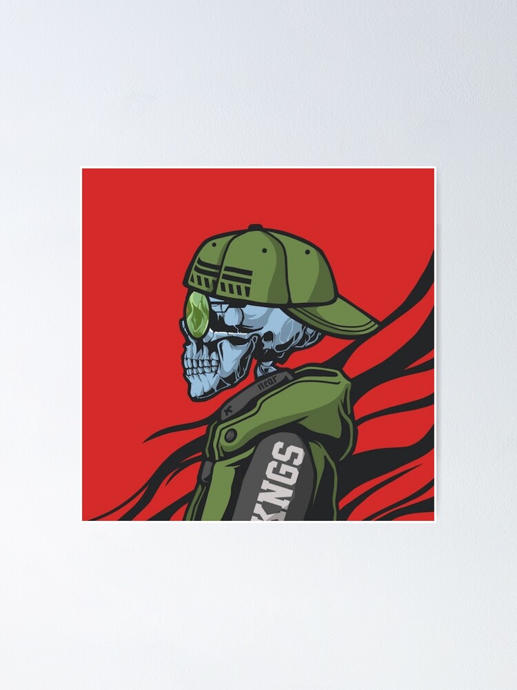 "Skeleton drip " Poster for Sale by Miloaks | Redbubble