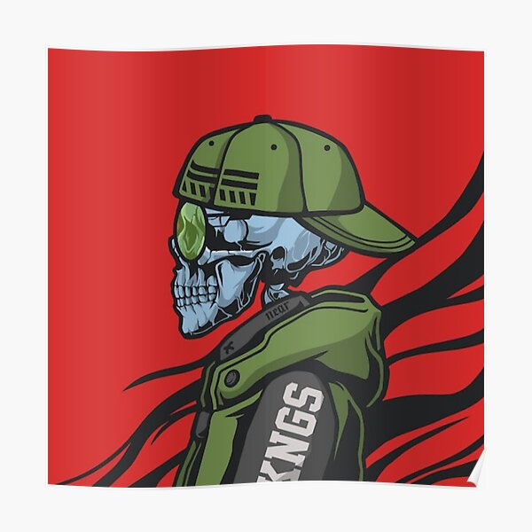 "Skeleton drip " Poster for Sale by Miloaks | Redbubble