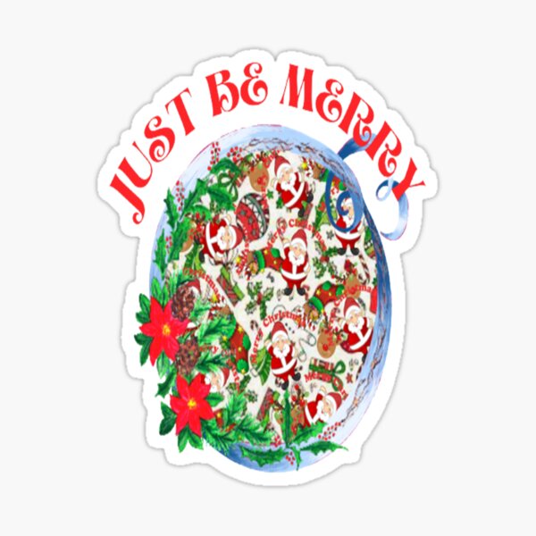 "Just Be Merry, Grinch and Plaid Christmas" Sticker for Sale by adribarnard | Redbubble