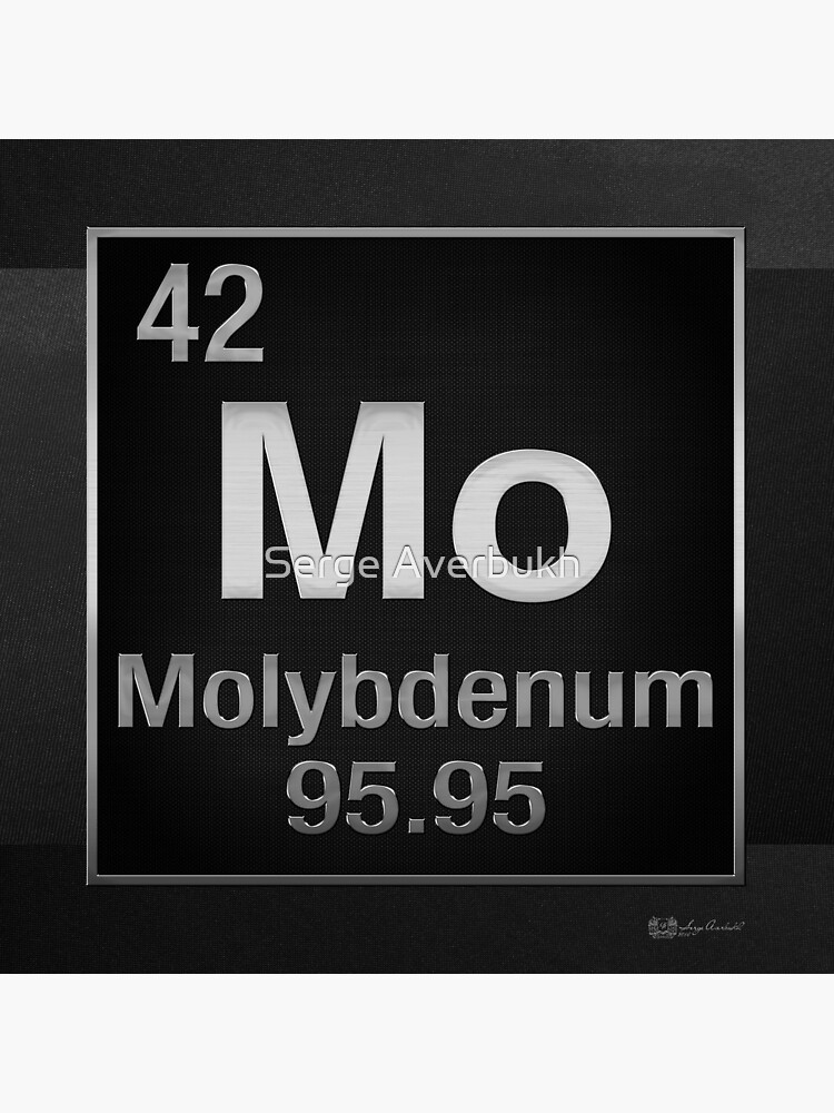 "Periodic Table of Elements - Molybdenum (Mo) over Black Canvas ...