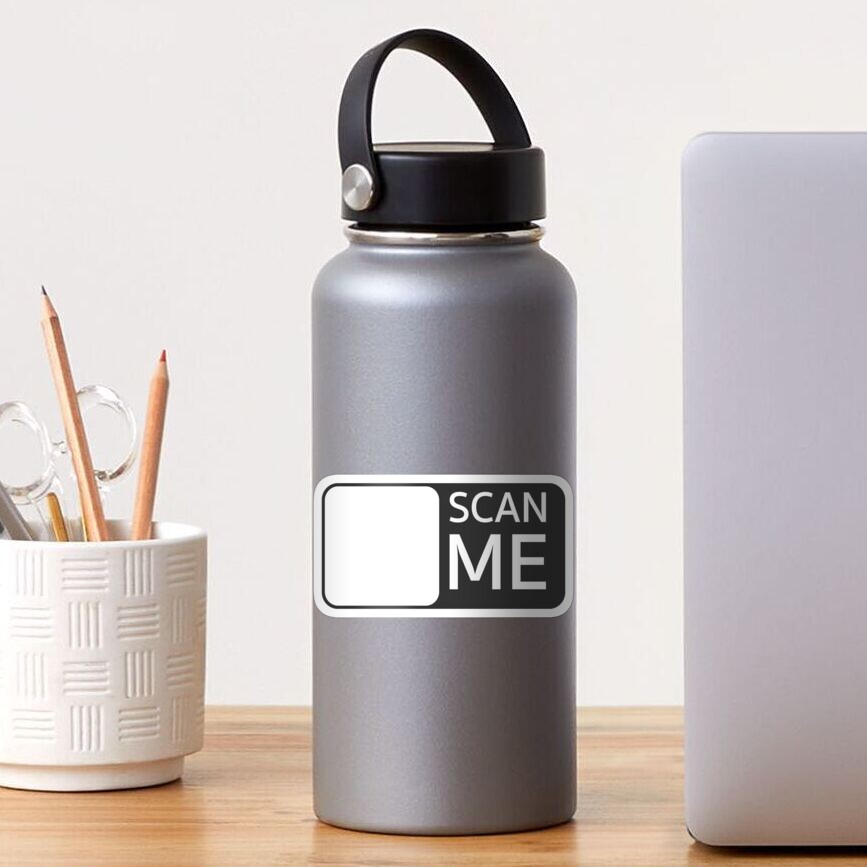 "SCAN ME: QR CODE FUNNY" Sticker for Sale by kelsether | Redbubble