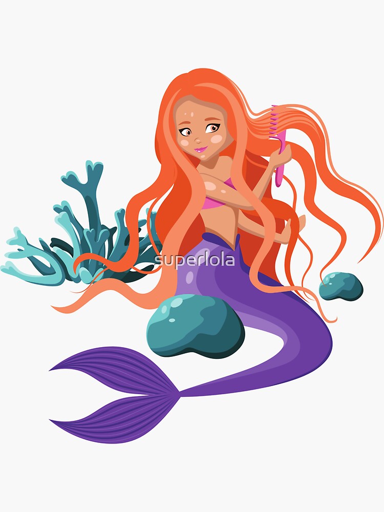 "MERMAID SHORT" Sticker for Sale by superlola | Redbubble
