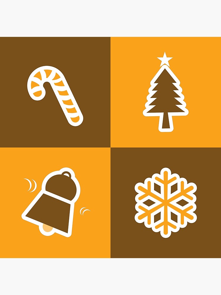 Poster « Sapin de Noël, bonbons, flocons de neige et facture », par ...